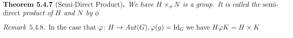 Solved Problem 6.7.1 (Semi-Direct Product is Group). Using | Chegg.com