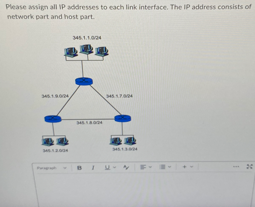 Solved Please assign all IP addresses to each link | Chegg.com