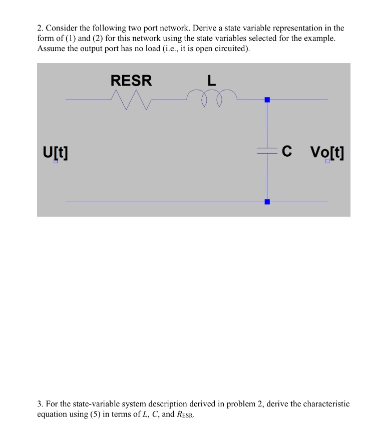 Solved The state variable description of a linear dynamical | Chegg.com