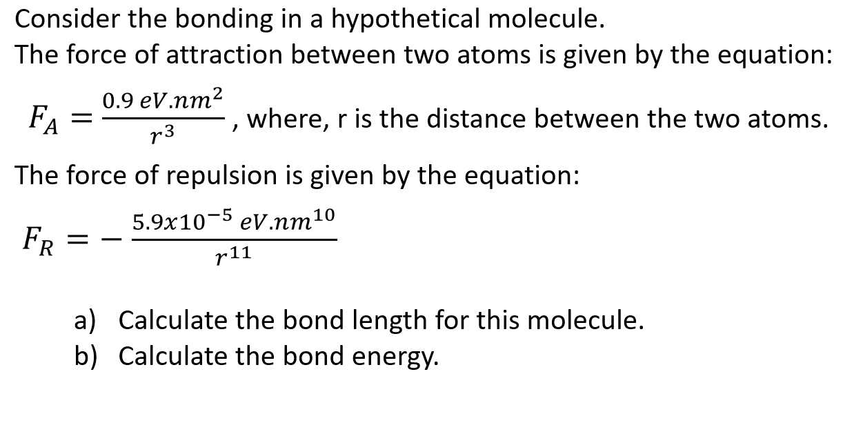 Solved Consider the bonding in a hypothetical molecule. The | Chegg.com