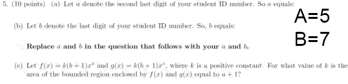 Solved 5. (10 points) (a) Let a denote the second last digit | Chegg.com