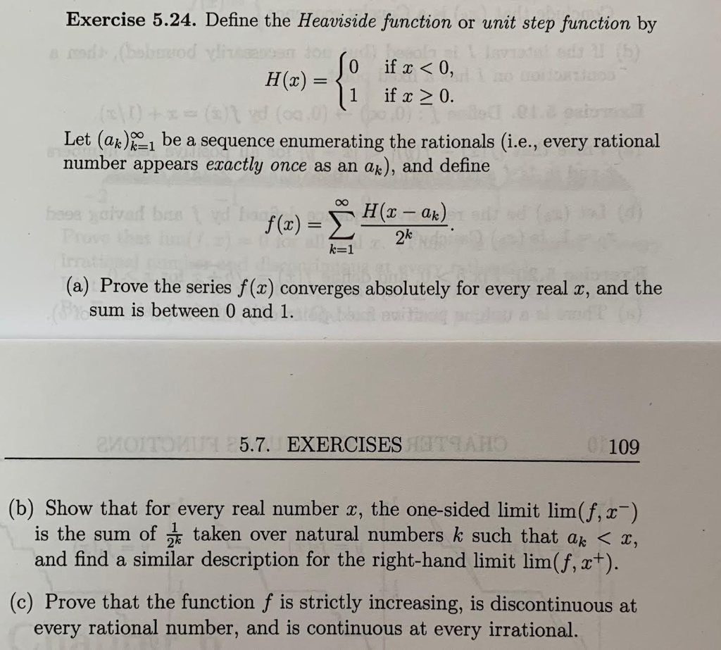 Exercise 5.24. Define the Heaviside function or unit | Chegg.com