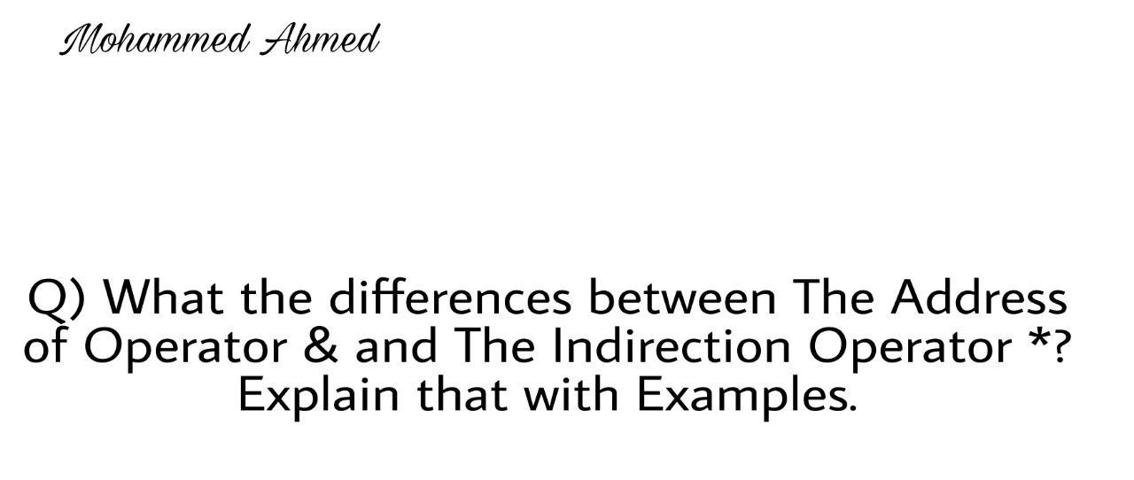 Solved Mohammed Ahmed Q) What the differences between The | Chegg.com