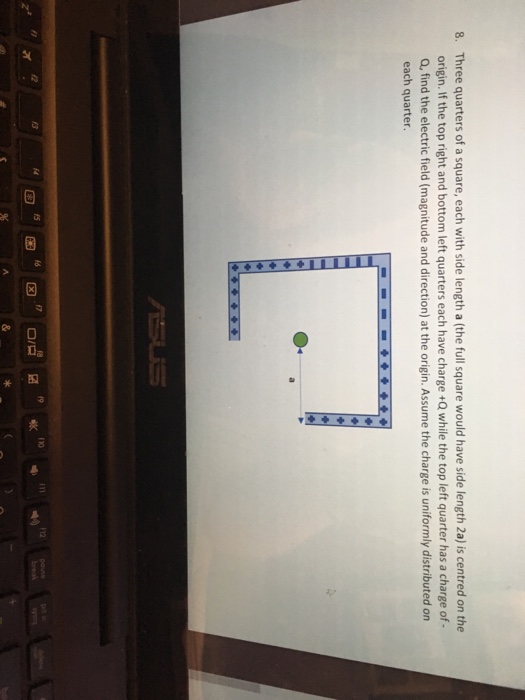 Solved 8. Three quarters of a square, each with side length | Chegg.com