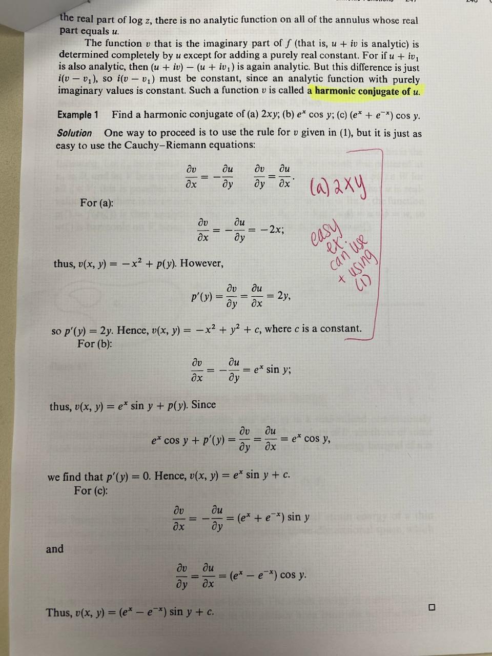 Solved Analytic and Harmonic Functions in Applications 4.1 | Chegg.com