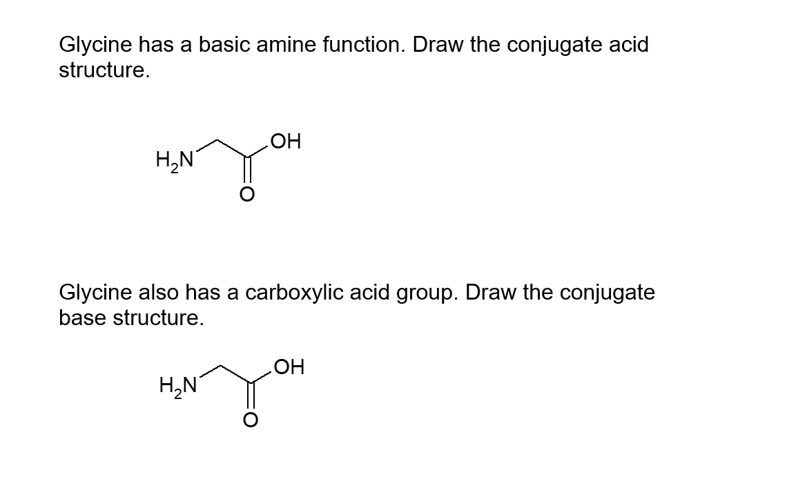 Solved Glycine has a basic amine function. Draw the | Chegg.com