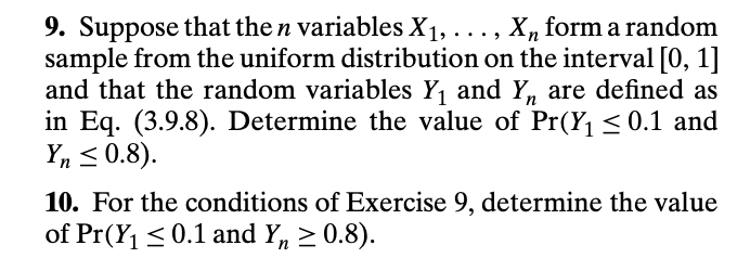 Solved 9. Suppose that the n variables X1,…,Xn form a random | Chegg.com
