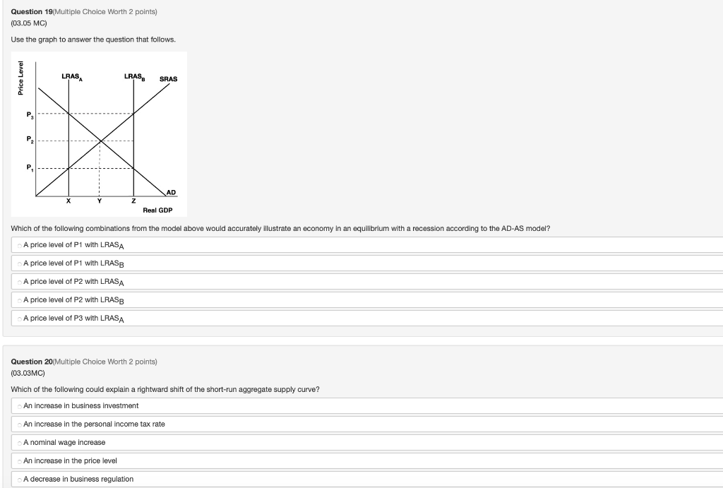 Solved Question 19(Multiple Choice Worth 2 points) (03.05 | Chegg.com
