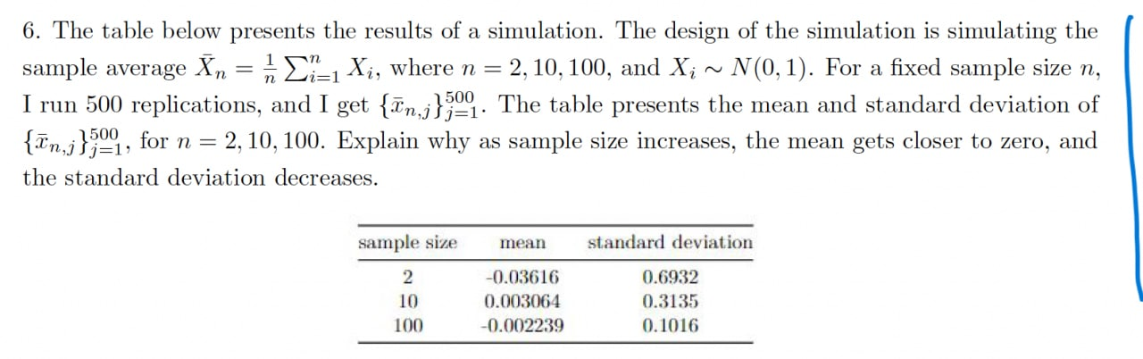 Solved = -1 6. The table below presents the results of a | Chegg.com
