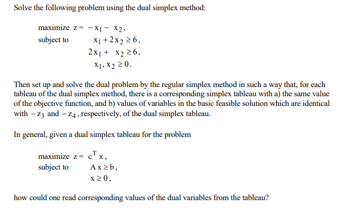 Solved I do not want a dual method. Please solve the part | Chegg.com