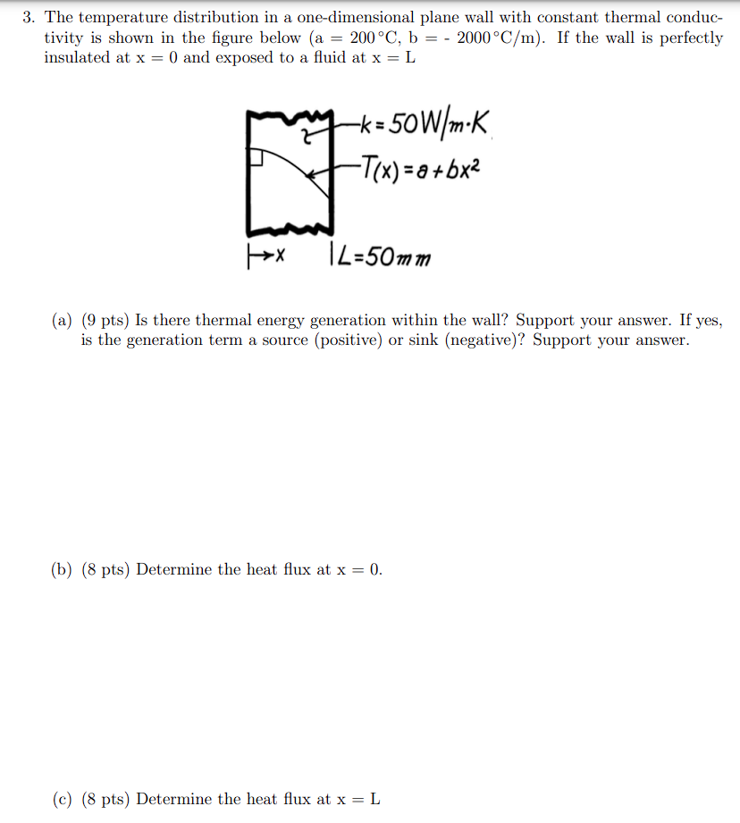 Solved The temperature distribution in a one-dimensional | Chegg.com
