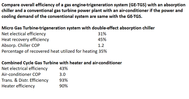 Solved Compare overall efficiency of a gas | Chegg.com