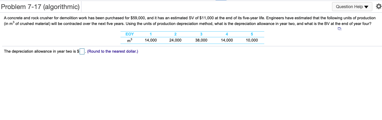 Solved Problem 7-17 (algorithmic) Question Help o A concrete | Chegg.com Solved Problem 7-17 (algorithmic) Question Help o A concrete | Chegg.com