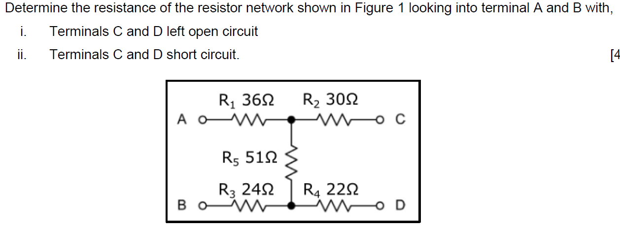 Solved Determine the resistance of the resistor network | Chegg.com
