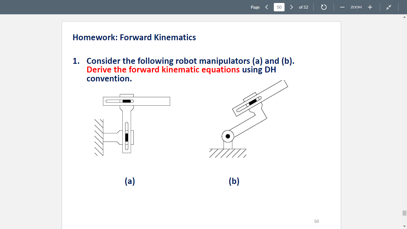 Solved 1. Consider the following robot manipulators (a) and | Chegg.com