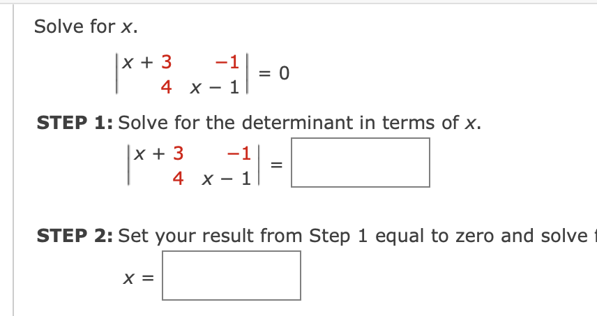 Solved Solve for x ∣∣x+34−1x−1∣∣=0 STEP 1: Solve for the | Chegg.com