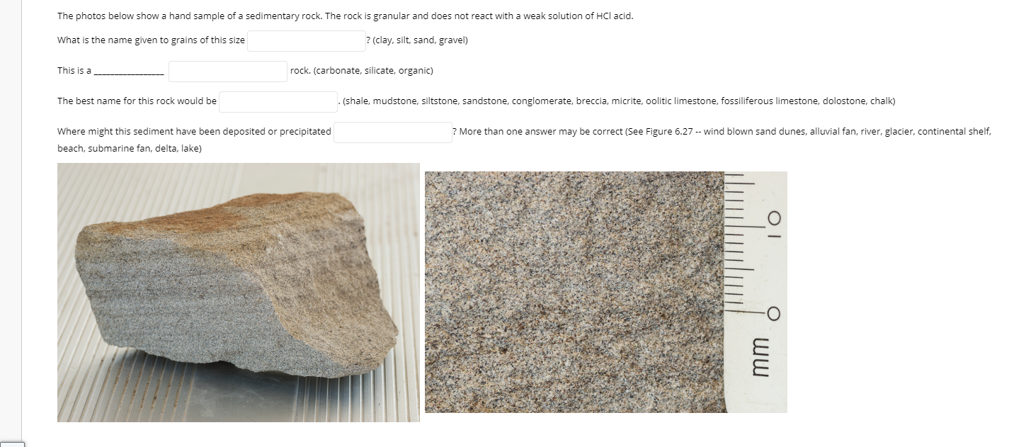 Solved The photo and short video below show a hand sample of | Chegg.com