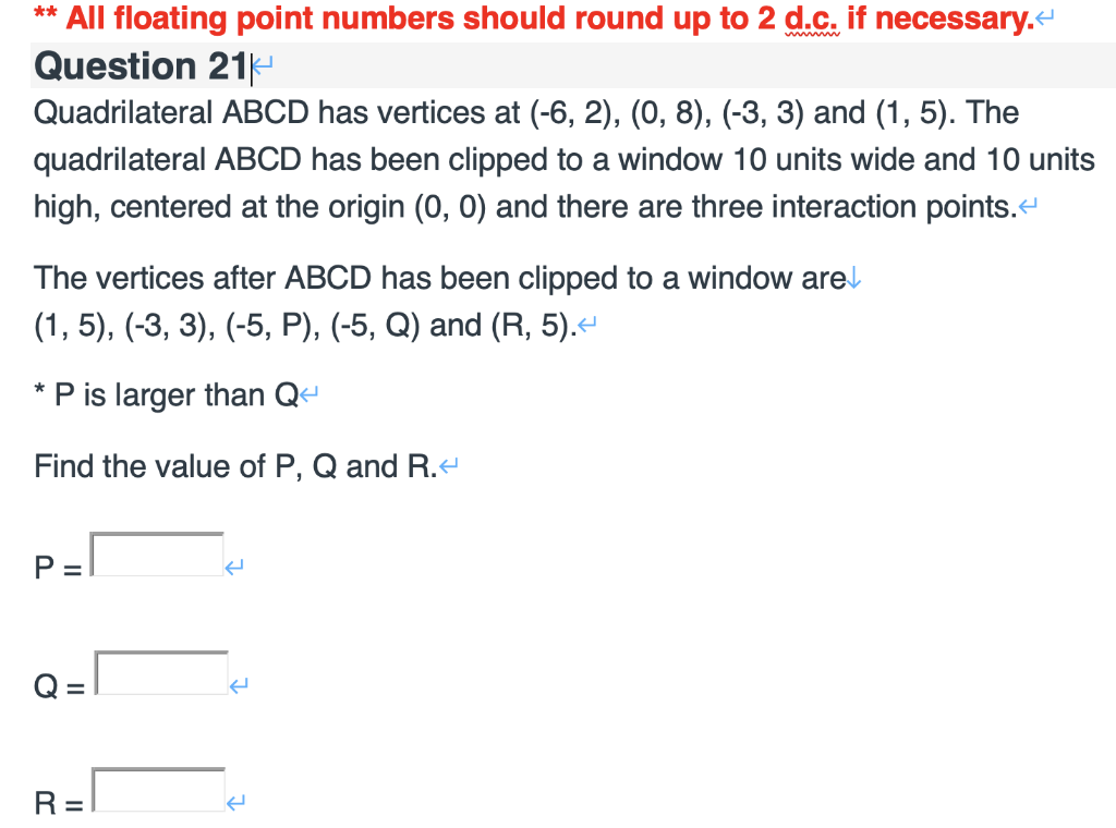 Solved ** All floating point numbers should round up to 2 | Chegg.com