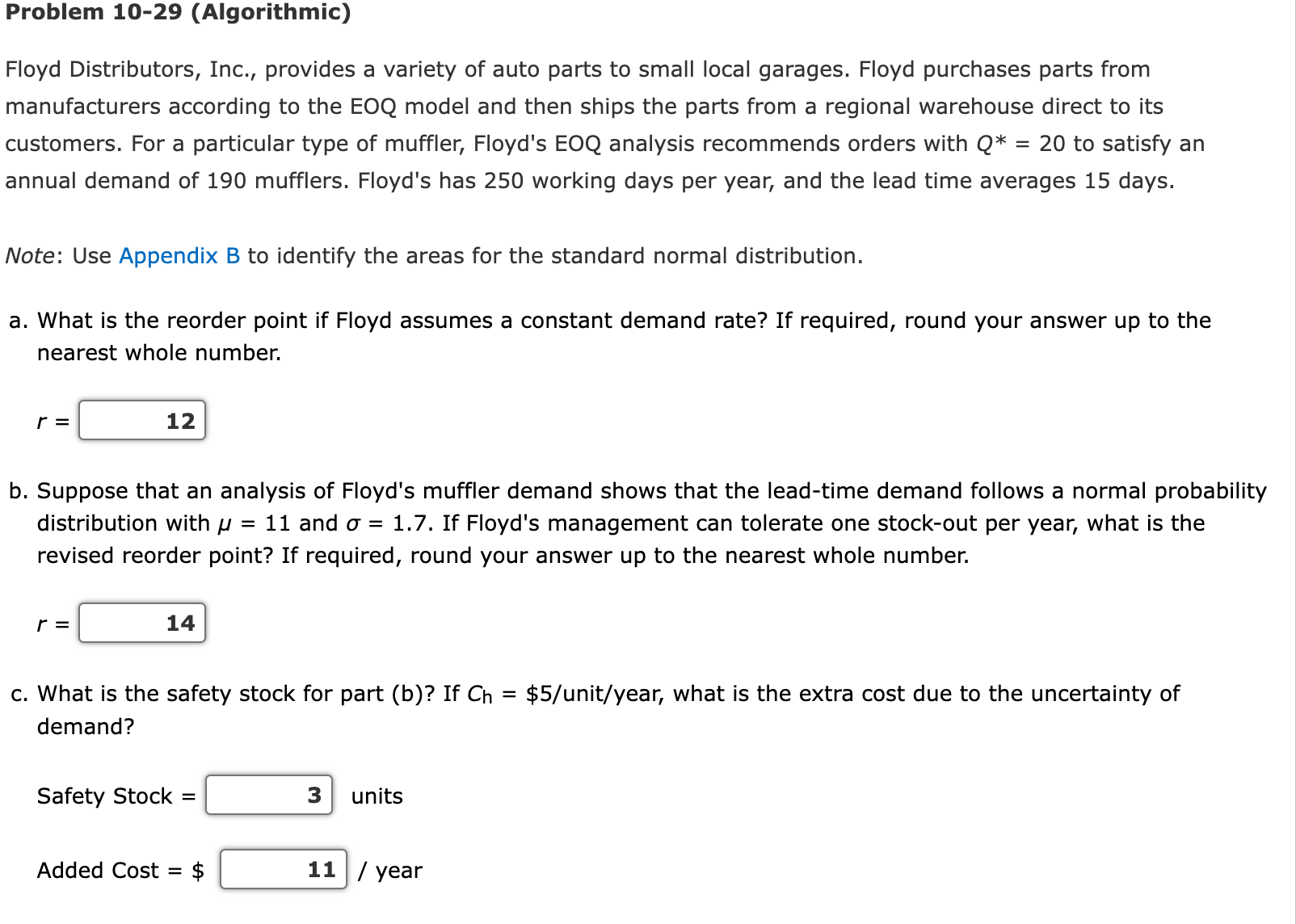 Problem 10-29 (Algorithmic)Floyd Distributors, Inc., | Chegg.com