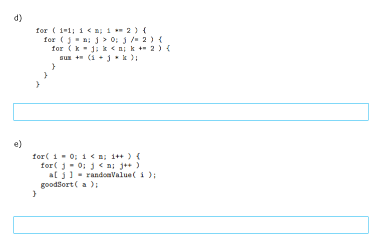 Solved Consider each of the following algorithms and give | Chegg.com