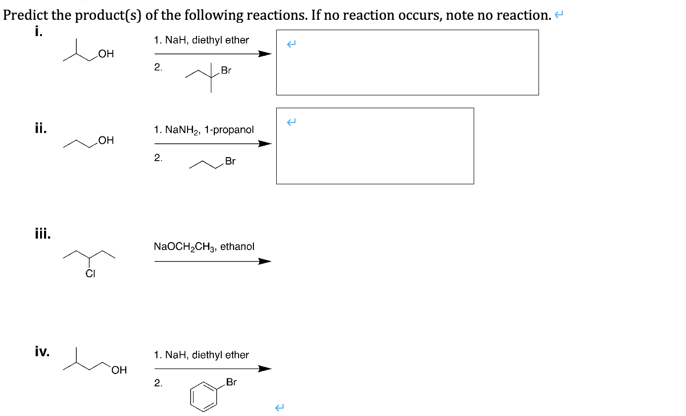 Solved redict the product(s) of the following reactions. If | Chegg.com