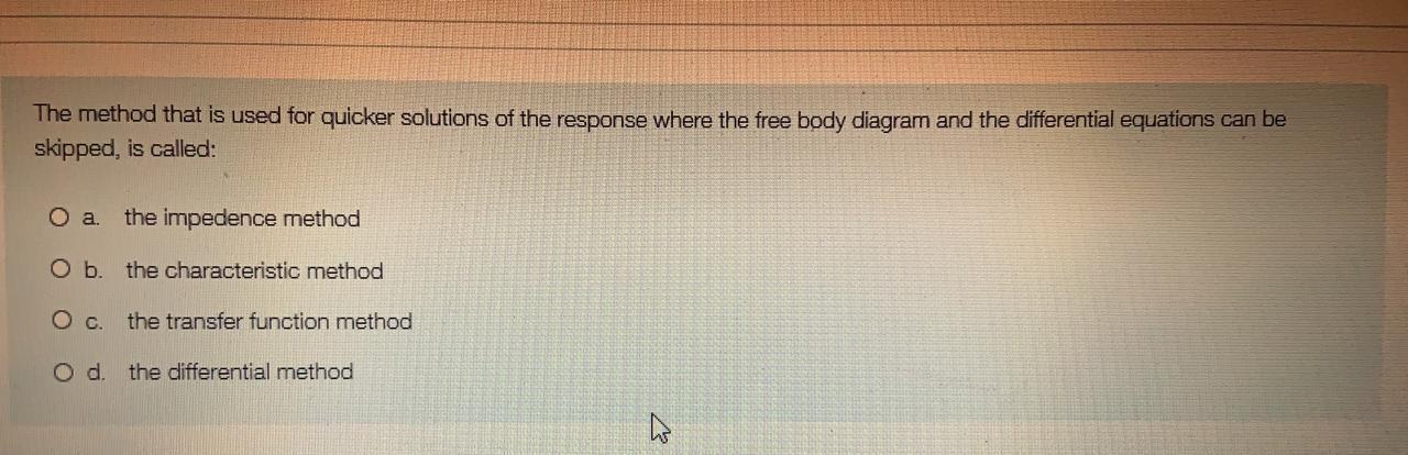 Solved The method that is used for quicker solutions of the | Chegg.com