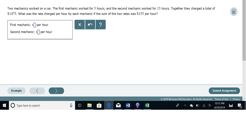 Solved Two mechanics worked on a car. The first mechanic | Chegg.com