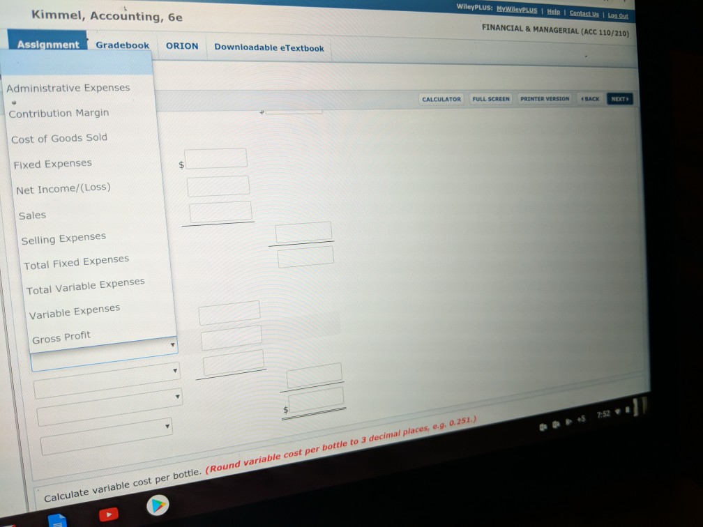Solved ent CALCULATOR FULL SCREEN PRINTER VERSION BACK NEXT | Chegg.com