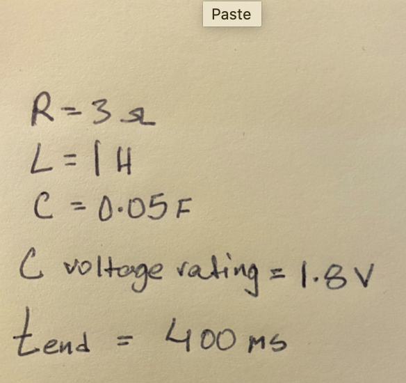 Solved Consider the parallel RLC circuit below with a dc | Chegg.com