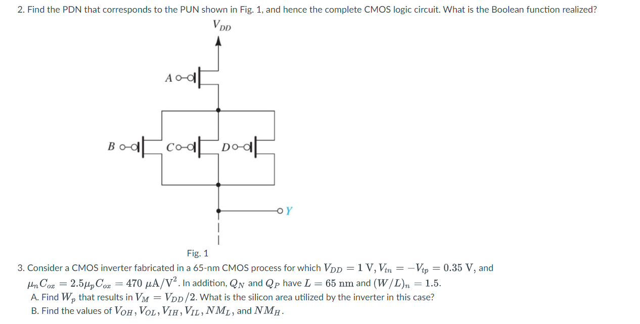 Solved 2. Find the PDN that corresponds to the PUN shown in | Chegg.com