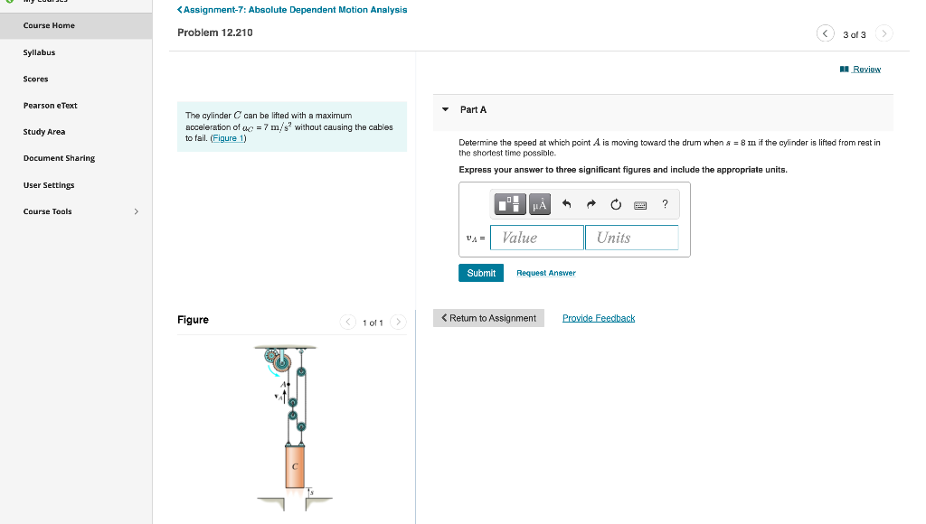 Solved Determine the speed at which point AA is moving | Chegg.com