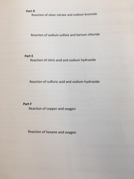 Solved Name Class & Section Chemical Reactions | Chegg.com