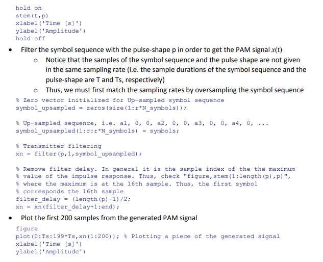Solved 2 BASEBAND SIGNAL BY USING A RAISED-COSINE PULSE | Chegg.com