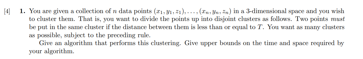 Solved 1. You are given a collection of \\( n \\) data | Chegg.com
