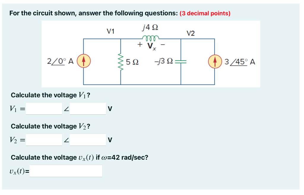 Solved For the circuit shown, answer the following | Chegg.com