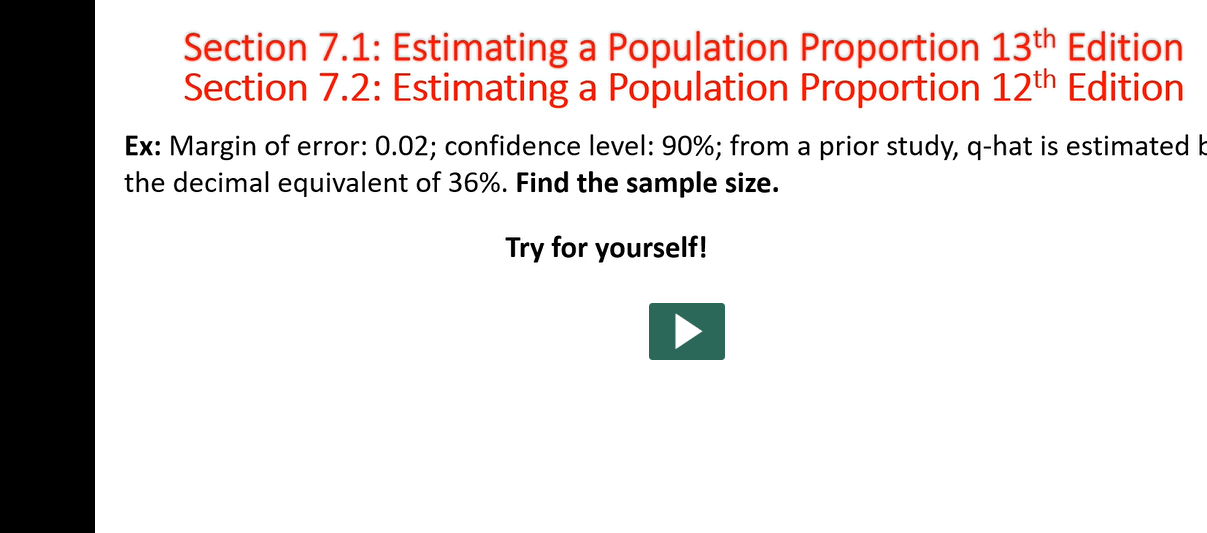 Solved Section 7.1: Estimating a Population Proportion 13th | Chegg.com