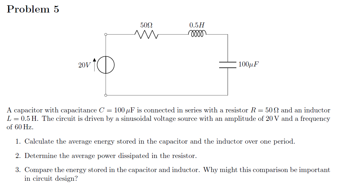 Solved A capacitor with capacitance \( ﻿C=100 \mu | Chegg.com