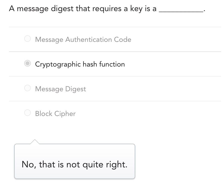 Solved A message digest that requires a key is a Message | Chegg.com