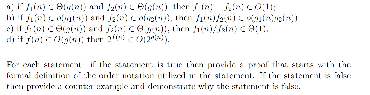 Solved Consider each of the following statements, assuming | Chegg.com