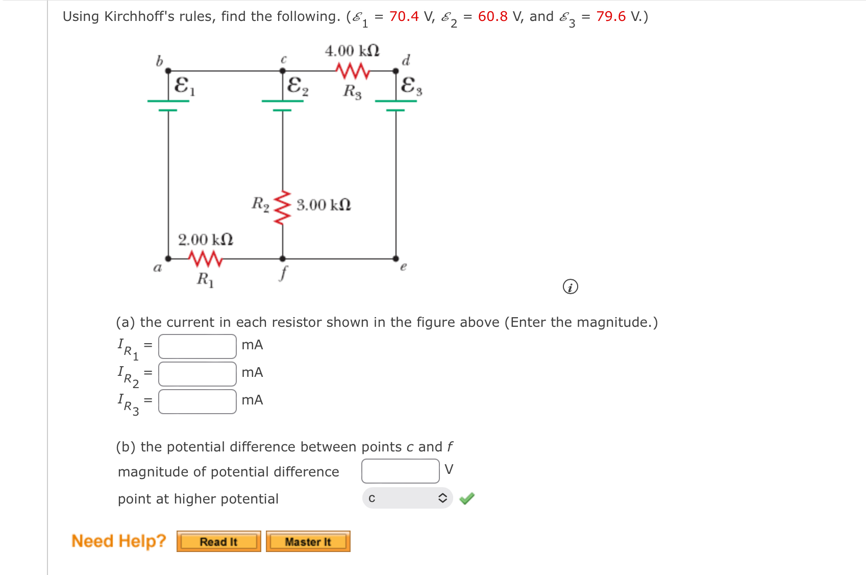 Solved E1=70.4V,E2=60.8V, ﻿and | Chegg.com