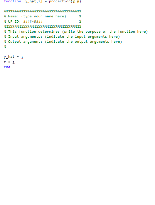 Solved function , ﻿hat,z ﻿projection | Chegg.com