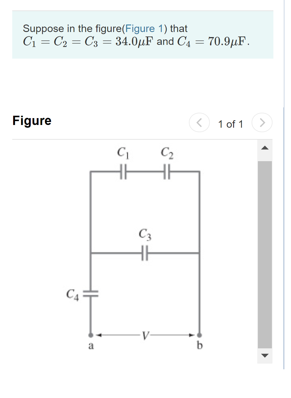 Solved a)If the charge on C2C2 is Q2=56.4μC, determine the | Chegg.com
