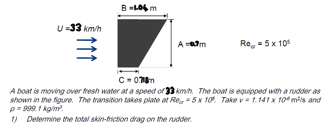 Solved A boat is moving over fresh water at a speed of | Chegg.com