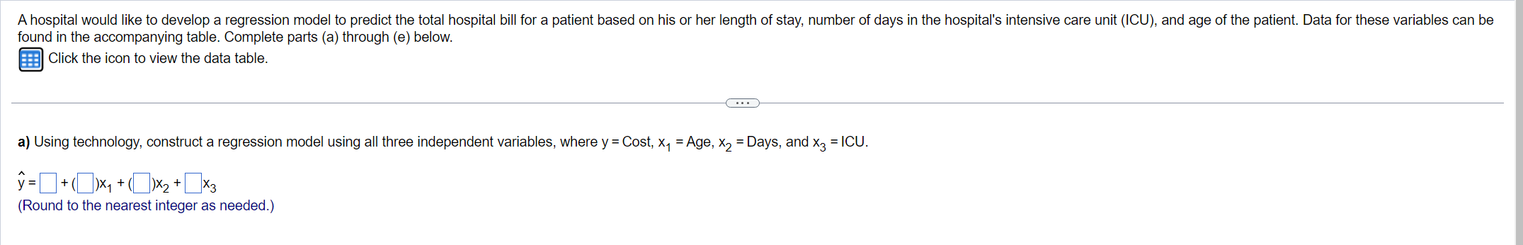 Solved a) Using technology, construct a regression model | Chegg.com