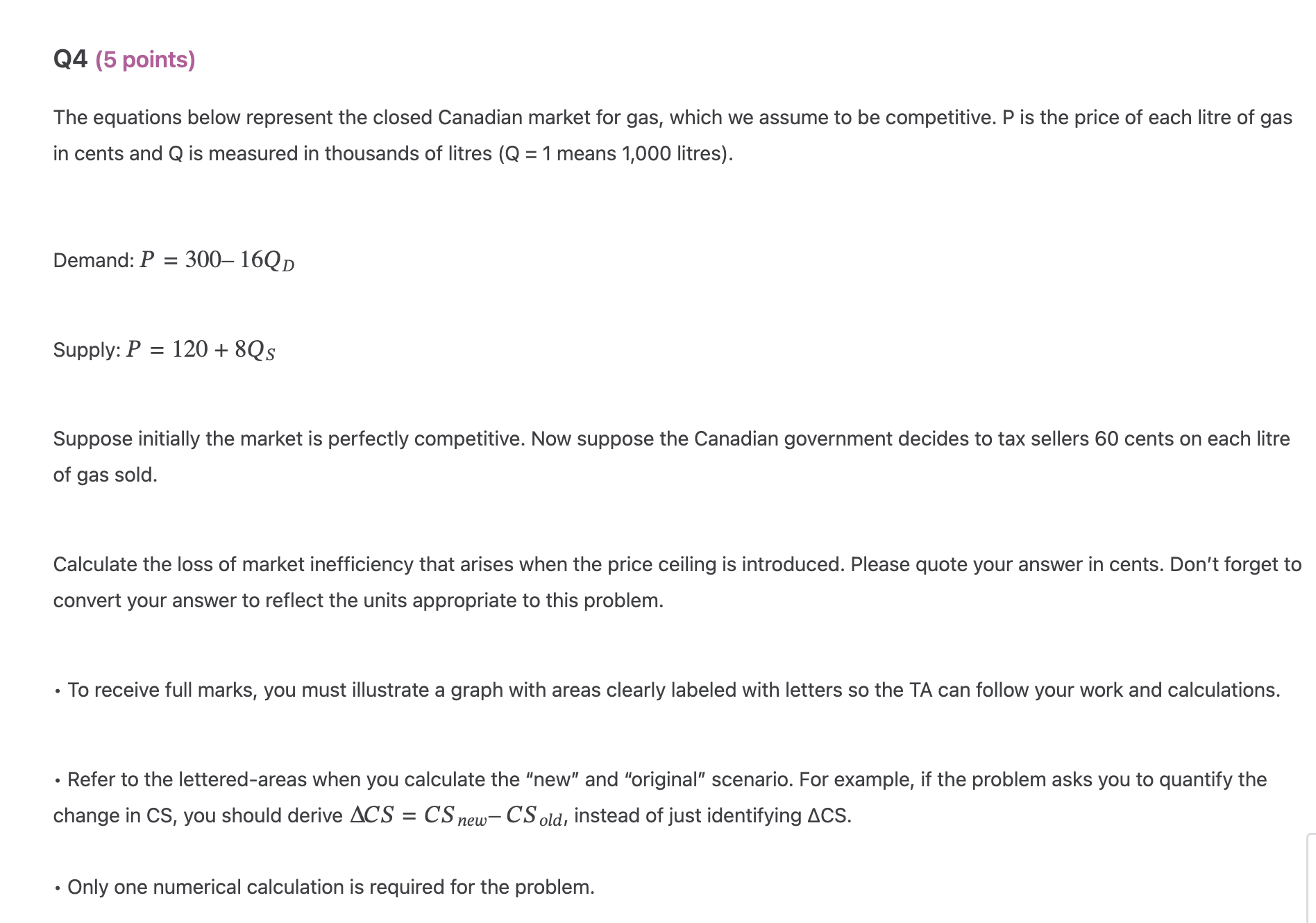 Solved Q4 (5 ﻿points)The equations below represent the | Chegg.com