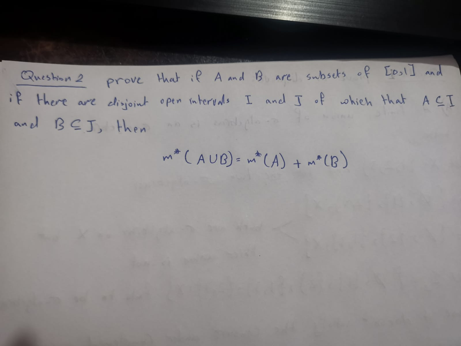 Solved Question 2 ﻿prove that if A and B ﻿are subsets of 0,1 | Chegg.com