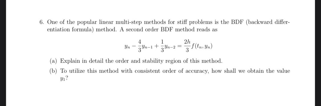 One of the popular linear multi-step methods for | Chegg.com