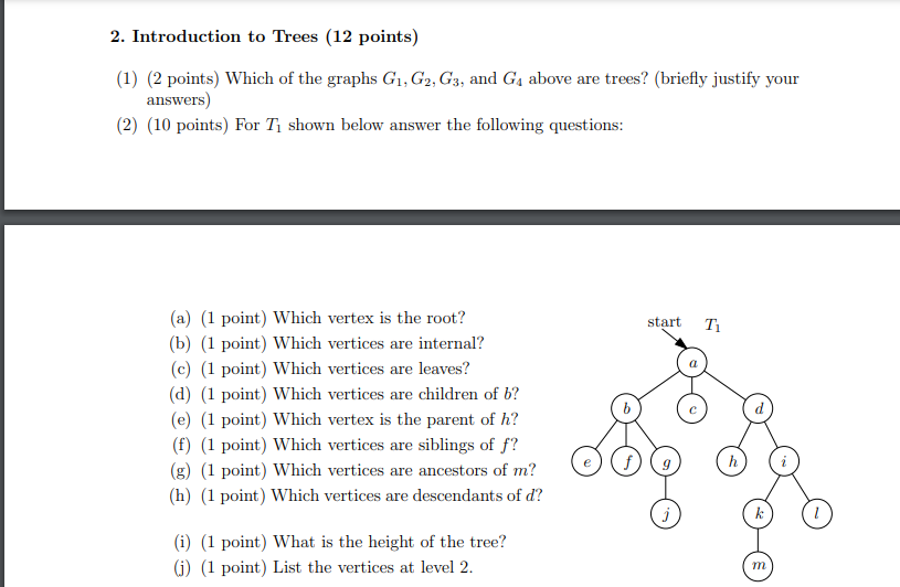 Solved WIN2 (2) (6 points) For the graph G5: b a of d G5 G6 | Chegg.com