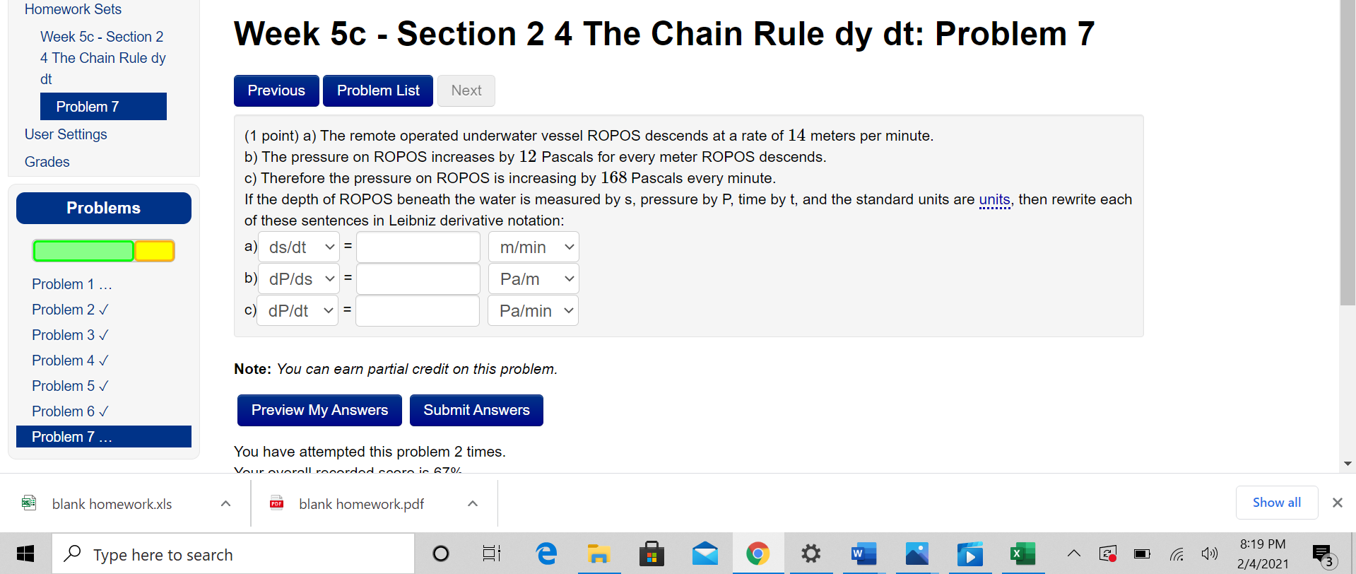 Solved Homework Sets Week 5c - Section 2 4 The Chain Rule dy | Chegg.com