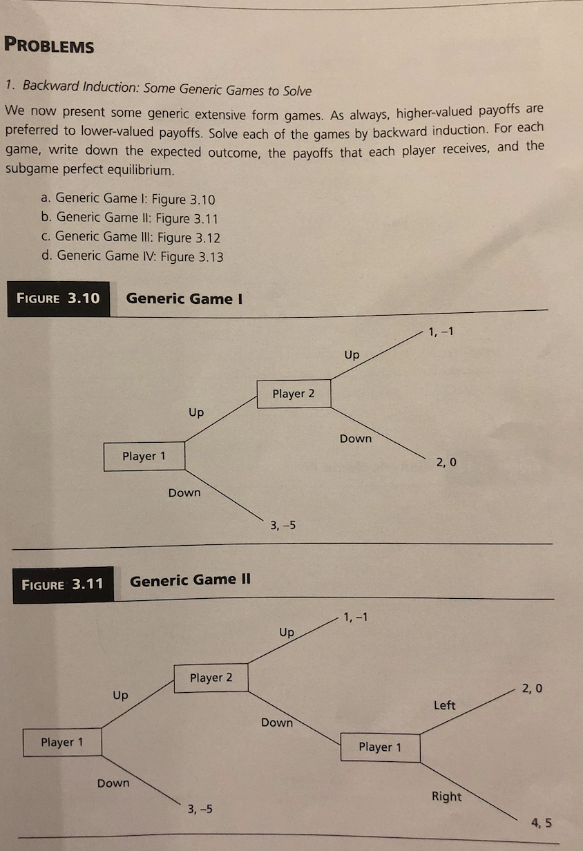 Solved FIGURE 3.12 Generic Game III 2,2 North Player 2 East | Chegg.com